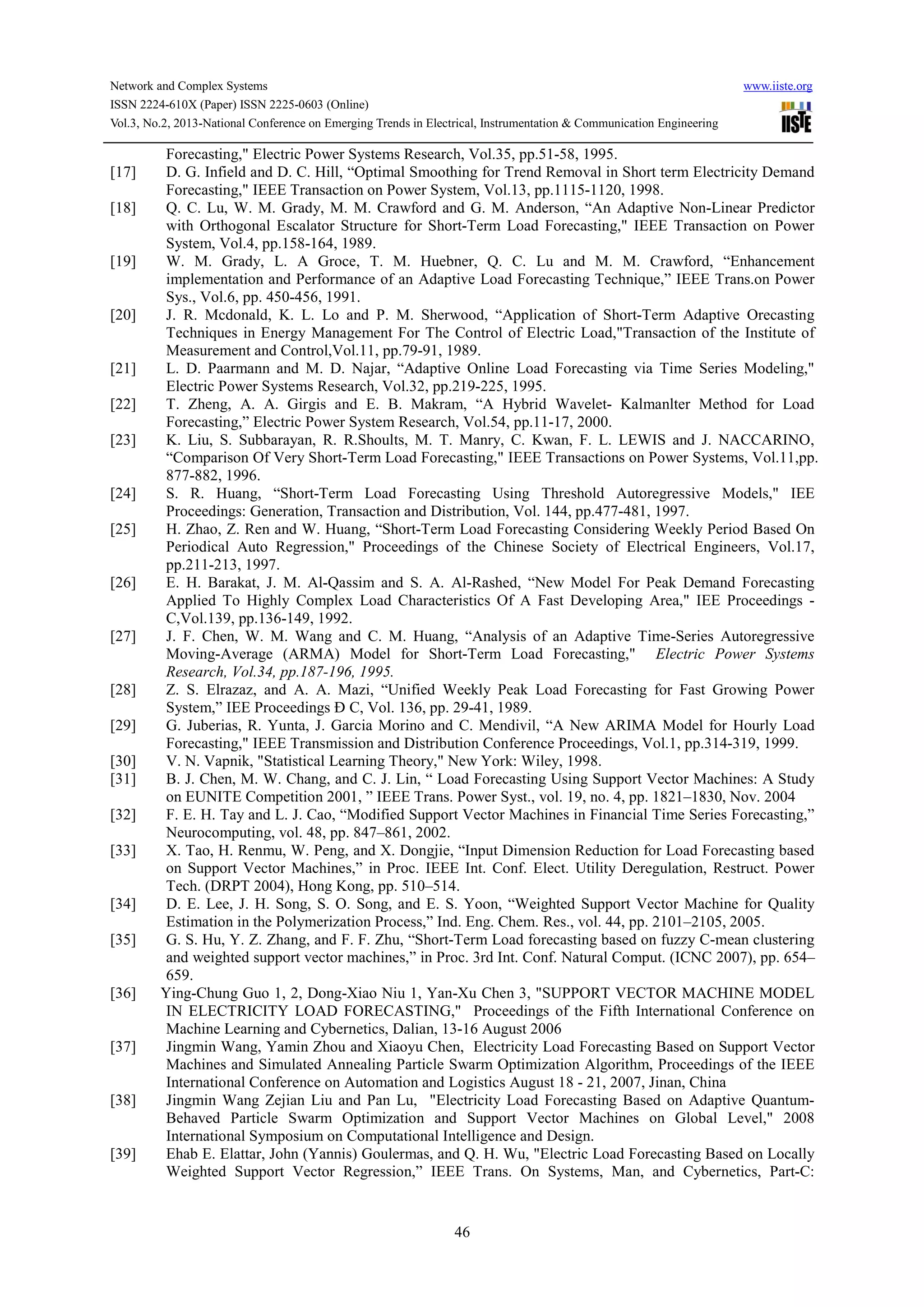 An overview of electricity demand forecasting techniques | PDF