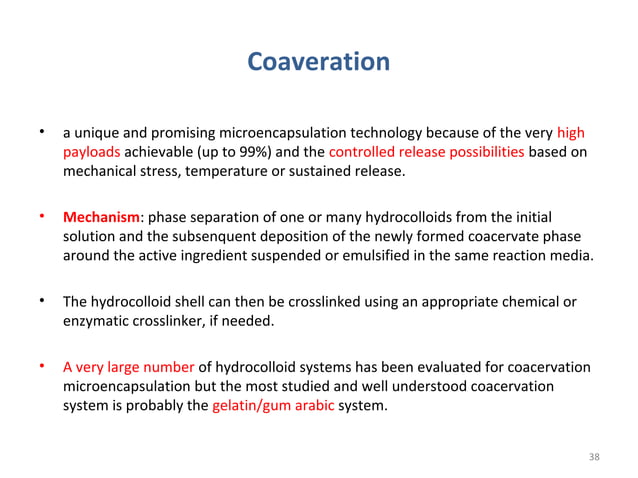 An overview of encapsulation technologies for food | PPT | Chemistry ...