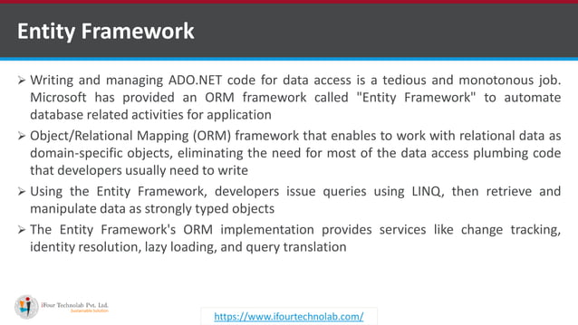 An Overview of Entity Framework | PPT