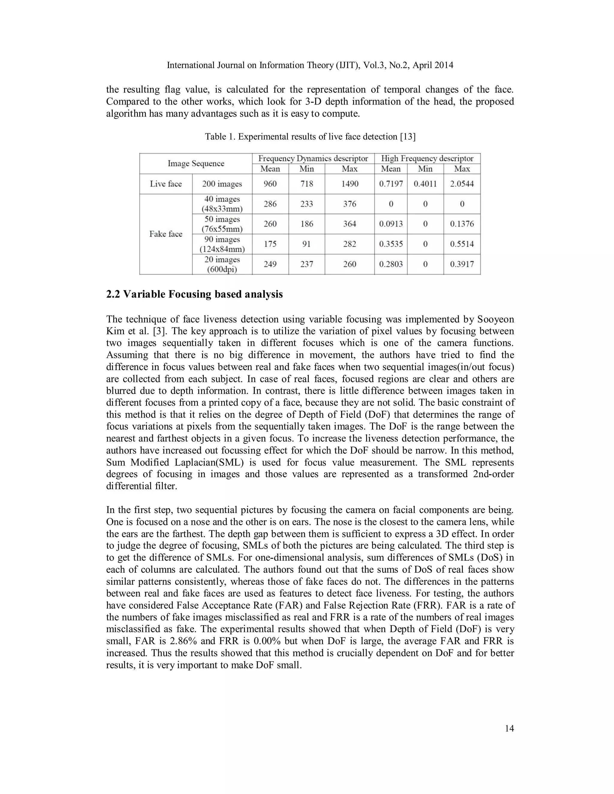 An overview of face liveness detection | PDF