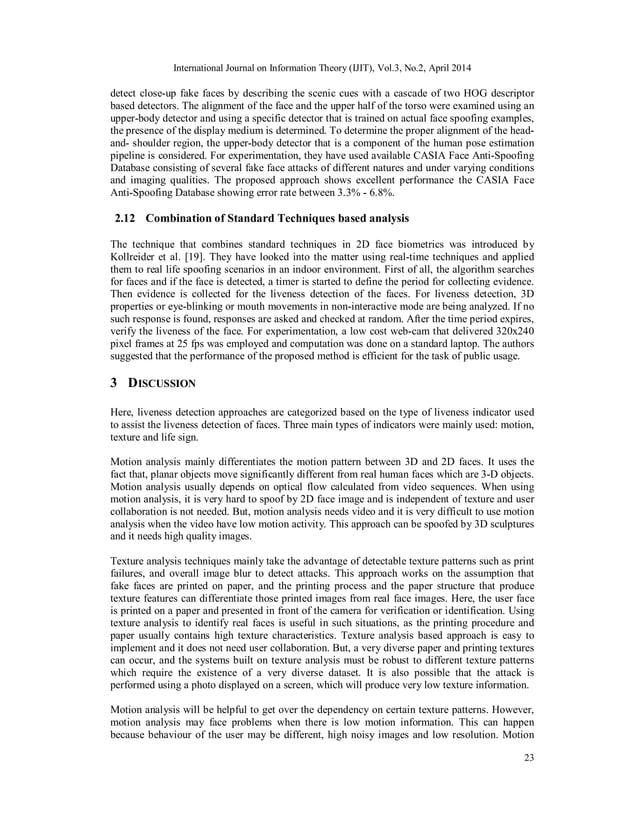 An overview of face liveness detection | PDF