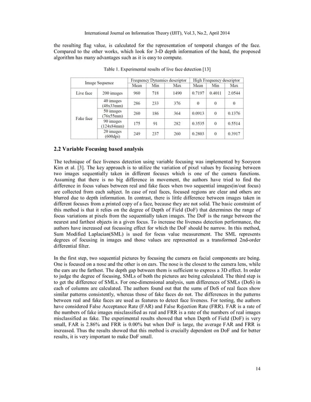 An overview of face liveness detection | PDF
