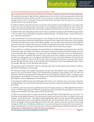 An Overview Of Feminism In The Victorian Period | PDF