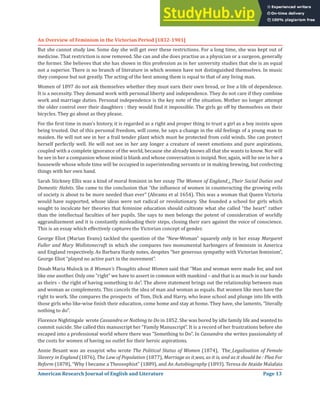 An Overview Of Feminism In The Victorian Period | PDF