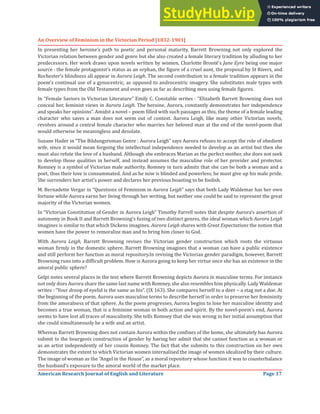 An Overview Of Feminism In The Victorian Period | PDF