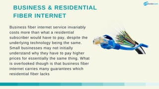 An Overview of Fiber Internet & How It Works? | PDF | Internet for ...