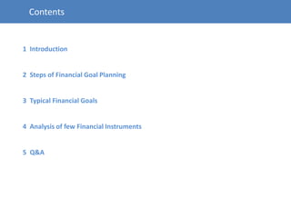 An overview of financial goal planning | PPT