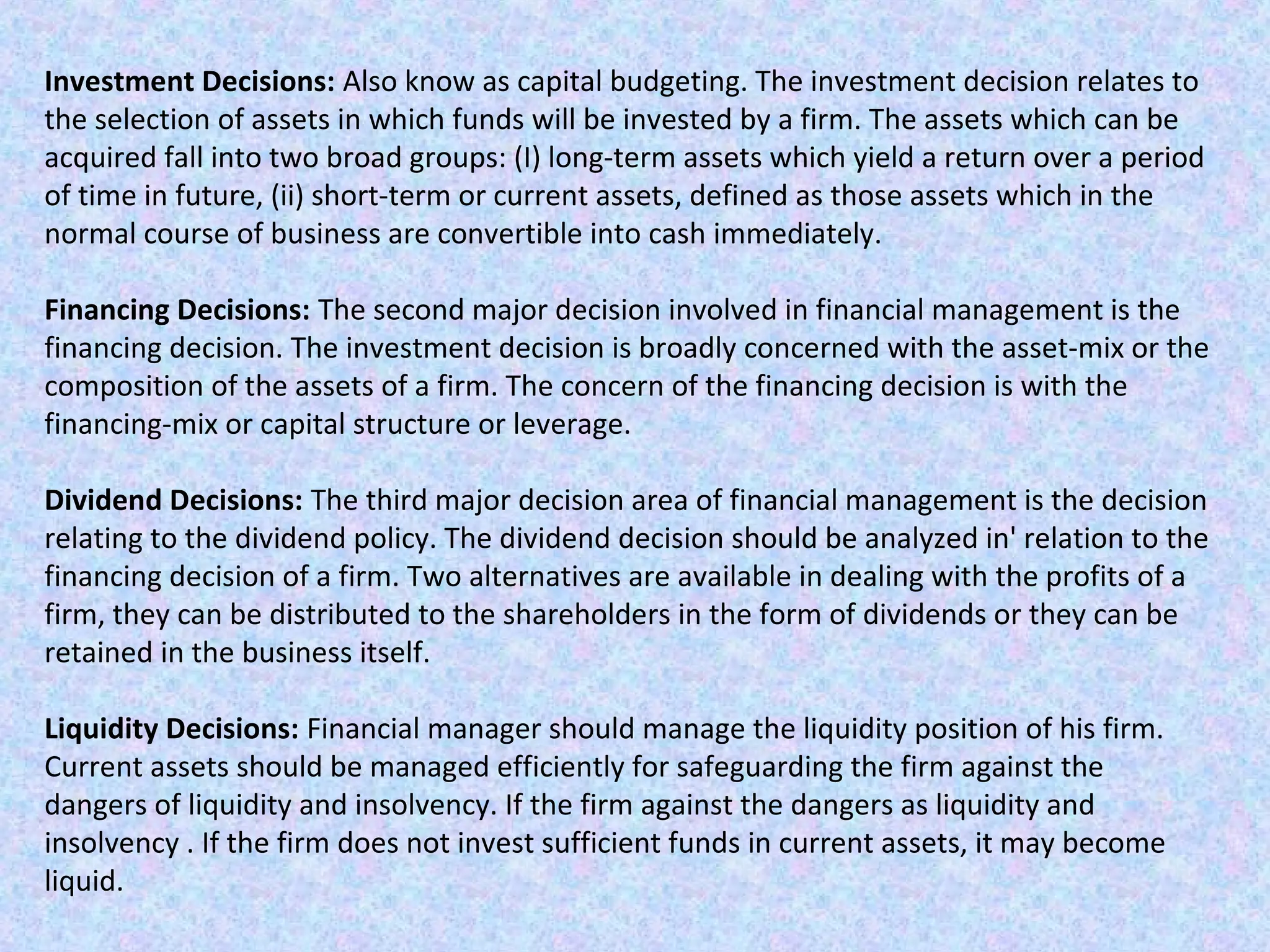 overview of financial management | PPT