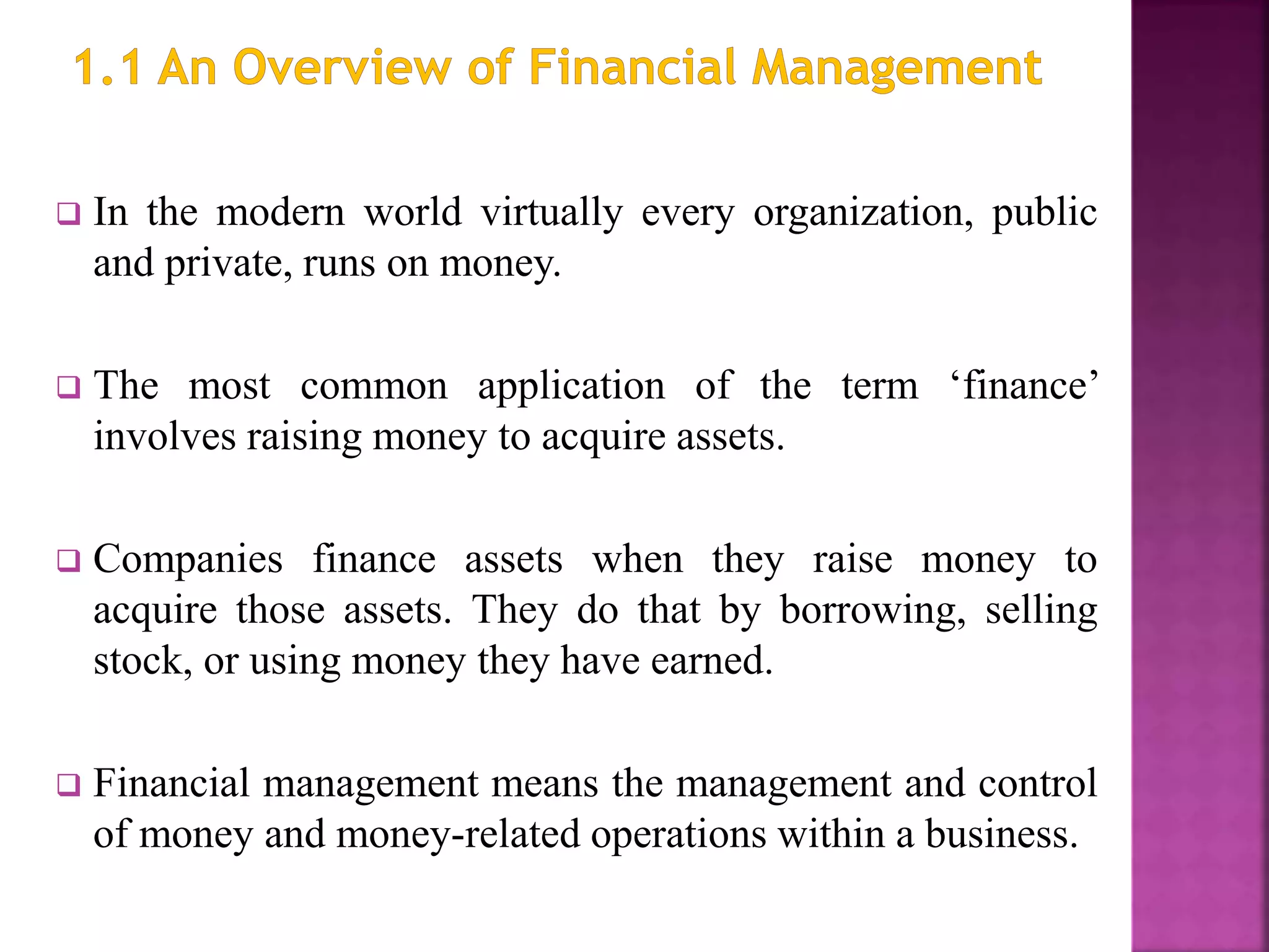 An overview of financial management | PPTX