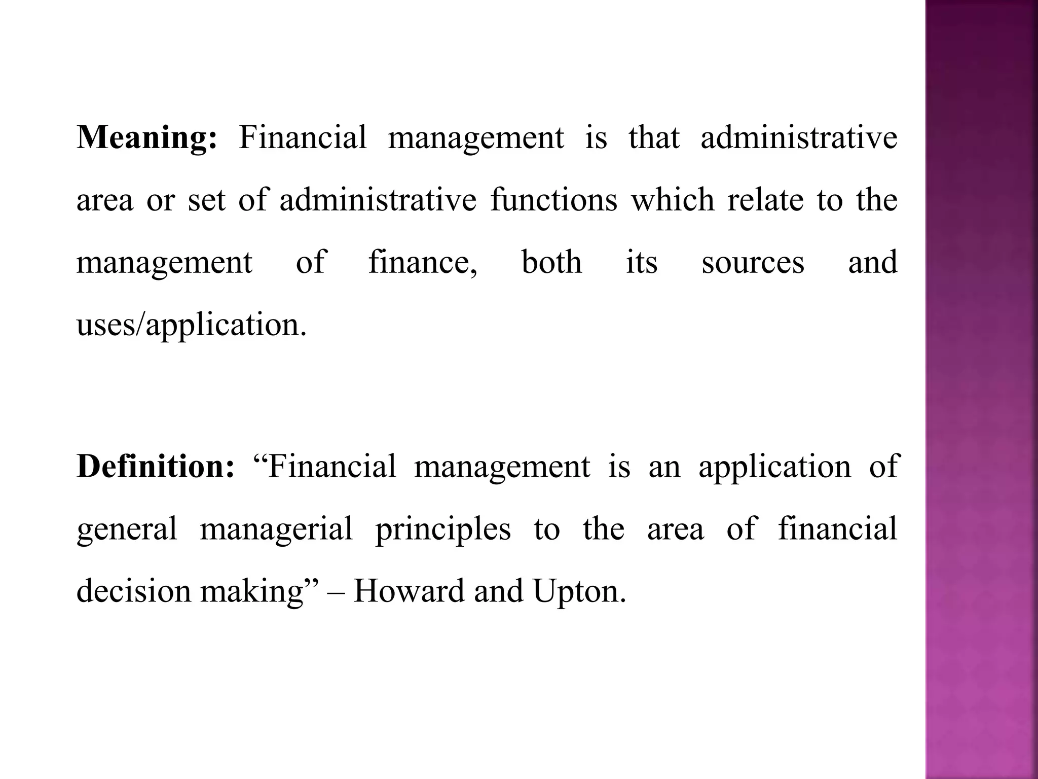 An overview of financial management | PPTX