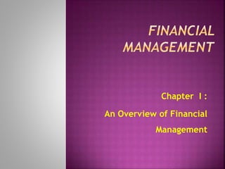 An overview of financial management | PPTX