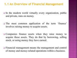 An overview of financial management | PPTX