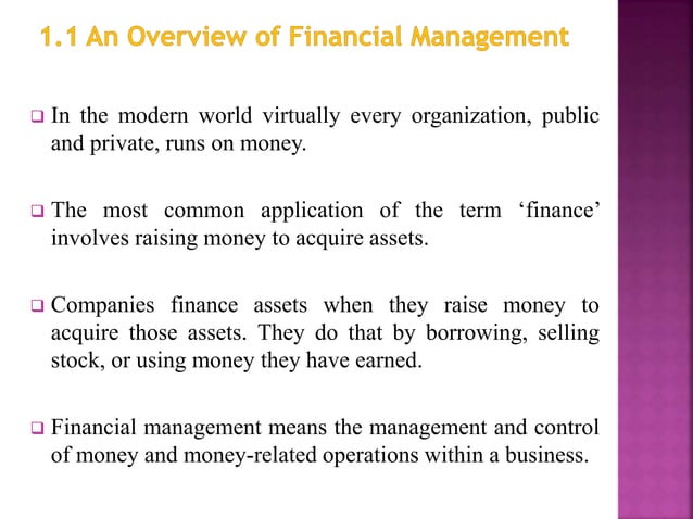 An overview of financial management | PPTX