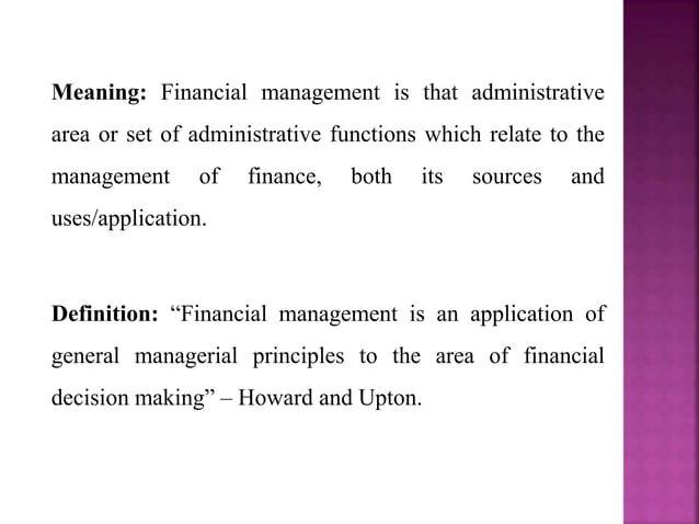 An overview of financial management | PPTX