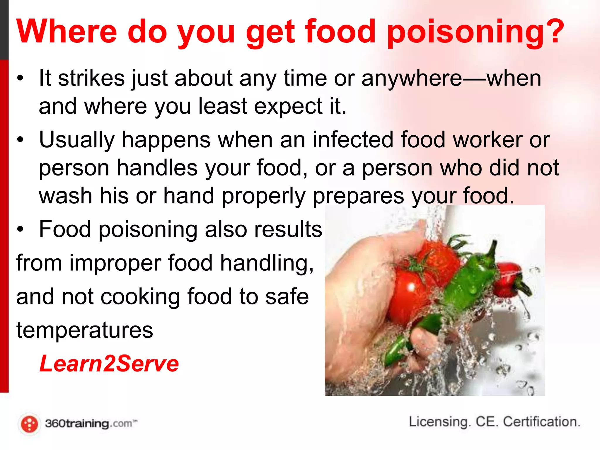 An Overview of Food Poisoning, Foodborne Illnesses and Food Handler Training | PPTX