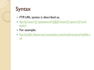 An overview of ftp | PPT