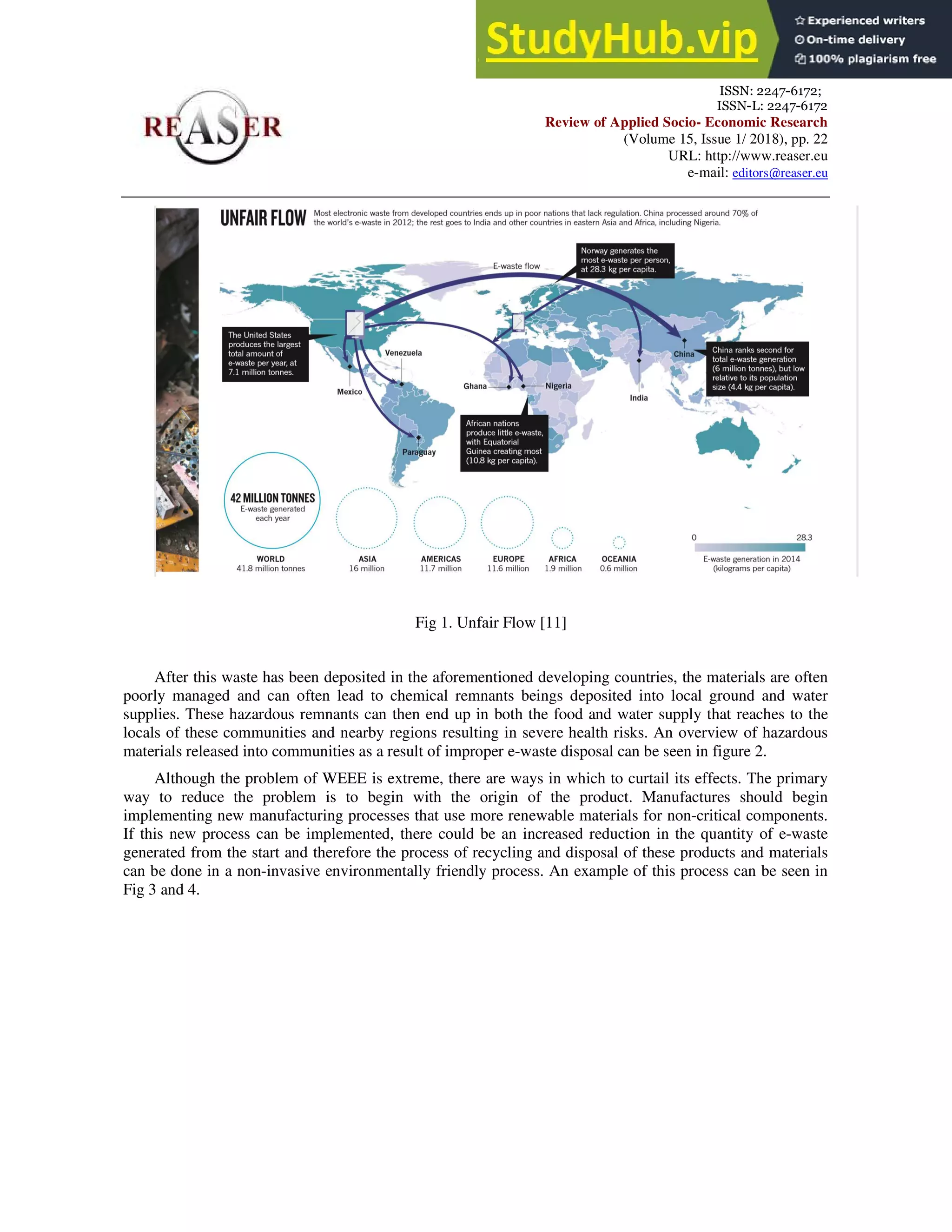 An overview of global e-waste, its effects on developing countries and ...