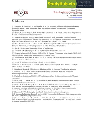 An overview of global e-waste, its effects on developing countries and ...