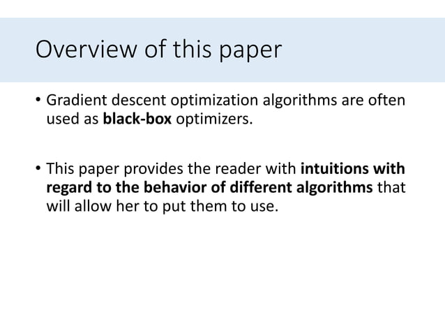 An Overview Of Gradient Descent Optimization Algorithms Pptx Computing Technology And Computing