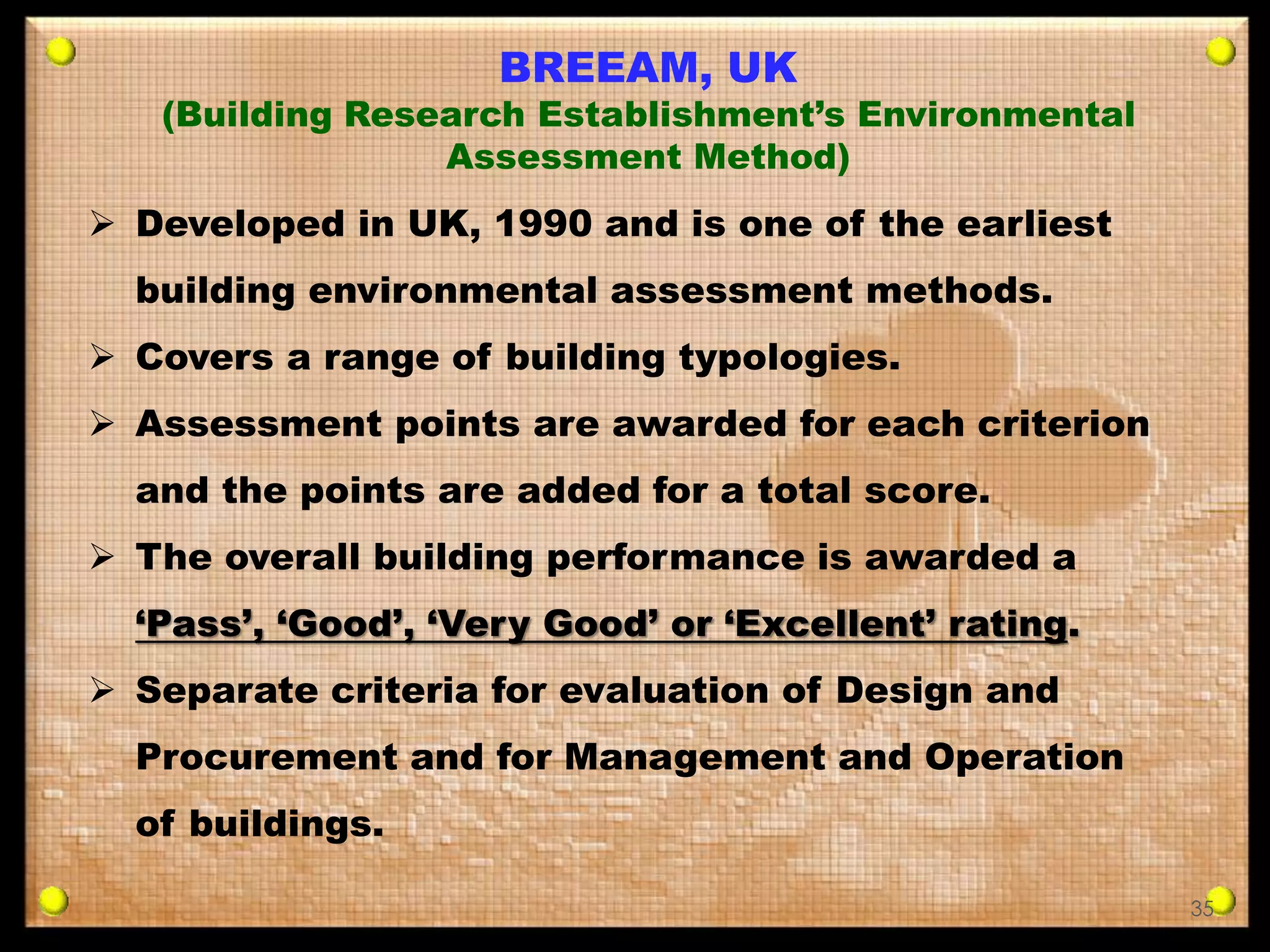 An overview of green building rating systems iisc cce 1 | PDF