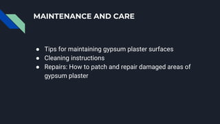 AN OVERVIEW OF GYPSUM PLASTERING .pptx
