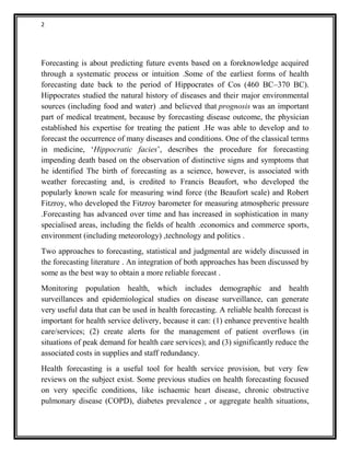 An overview of HEALTH & Financial forecasting in hospitals By Dr.Mahboob Khan MHA,Phd | PDF ...