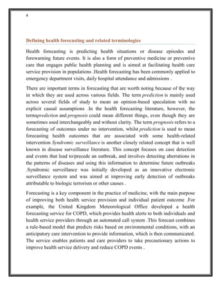 An overview of HEALTH & Financial forecasting in hospitals By Dr ...