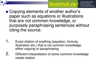 An Overview Of HEC Plagiarism Policy | PDF