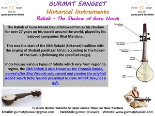 An overview of historical instruments in gurmat sangeet ver.1 | PPT
