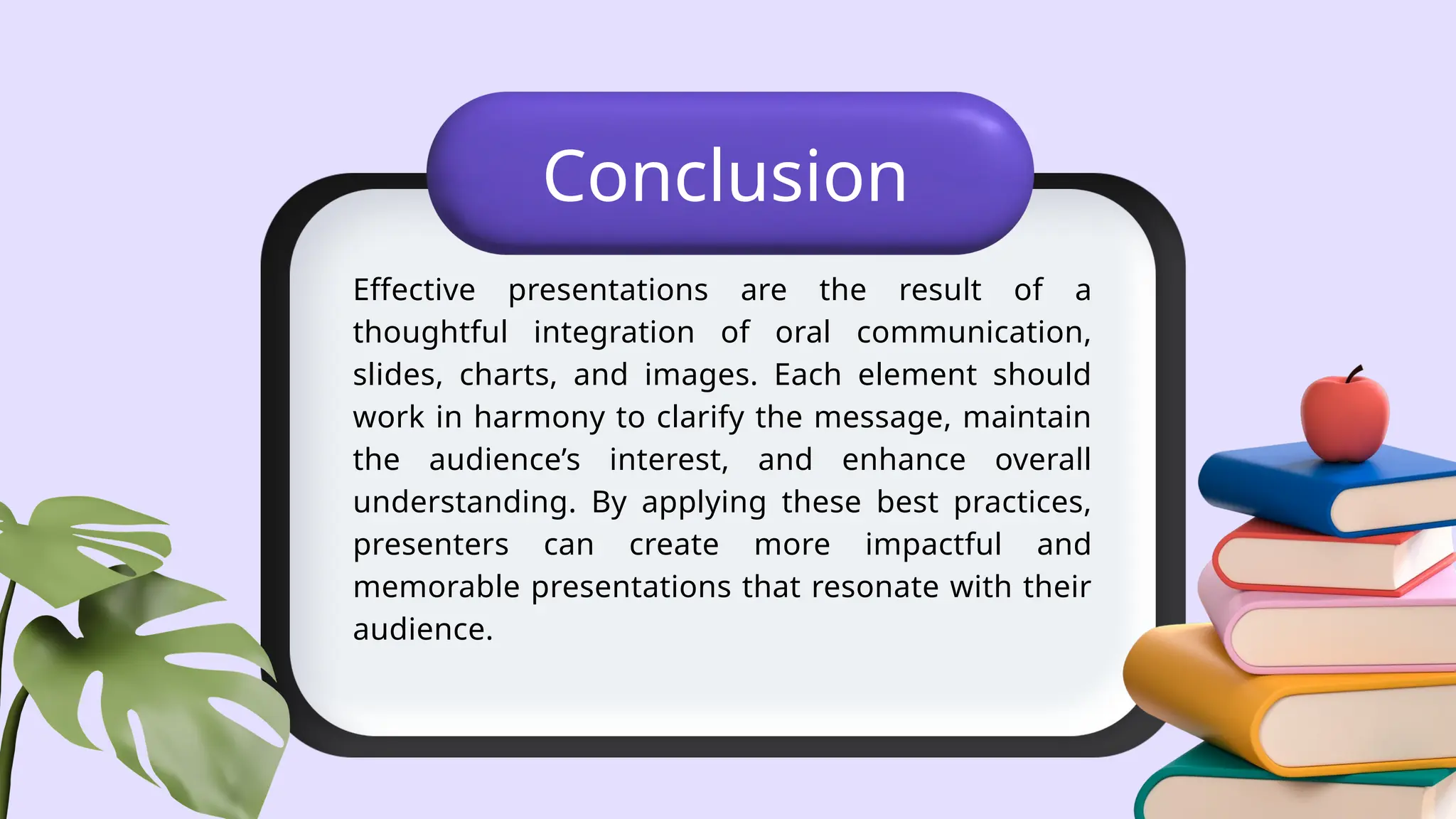 An overview of how to effectively use slides, charts, and images to ...