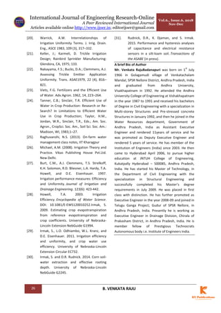 AN OVERVIEW OF INTEGRATED THEORY OF IRRIGATION EFFICIENCY AND ...