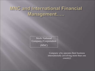 An overview of international financial management | PPT