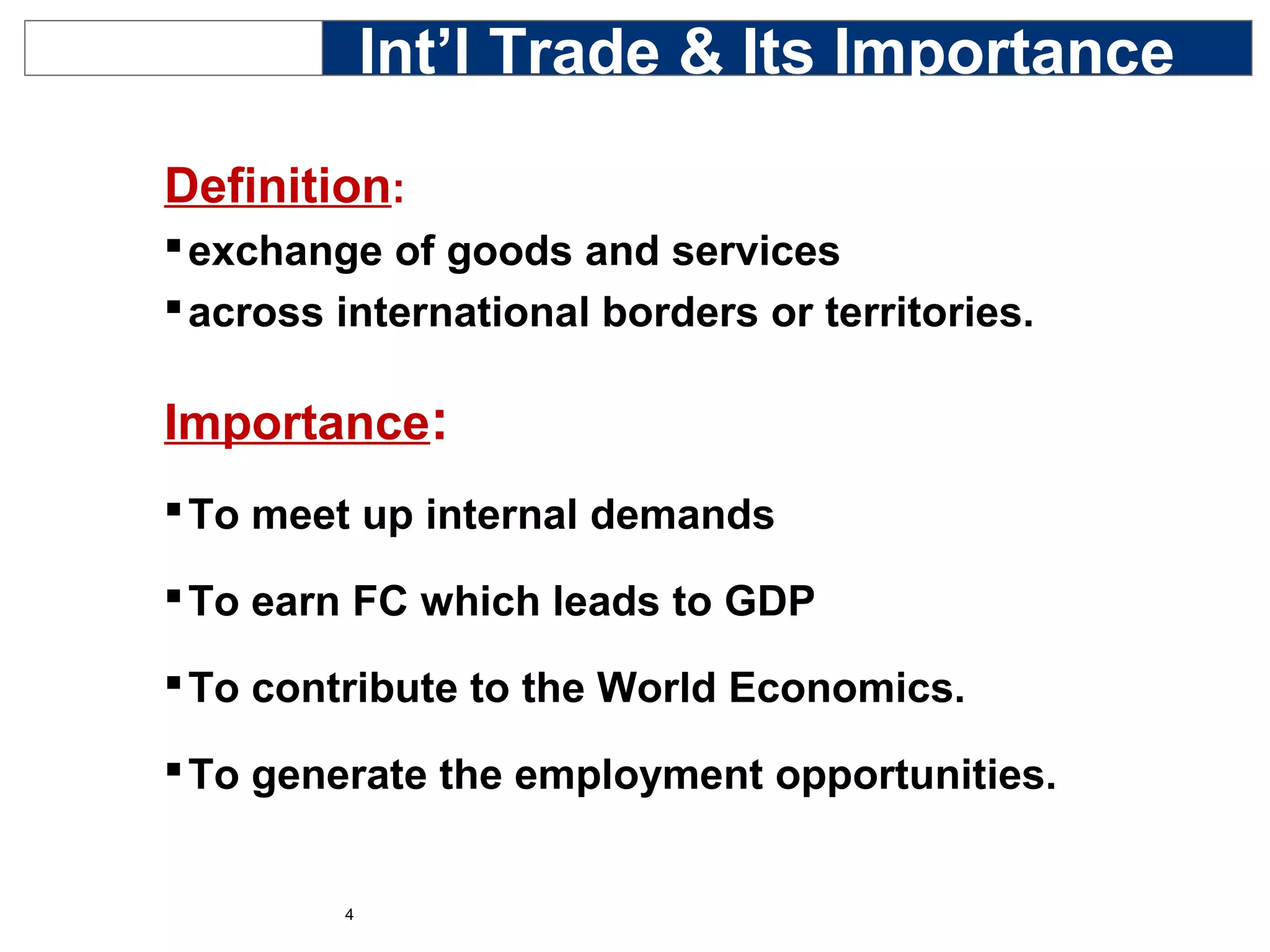 An overview of int'l trade finance | PPT