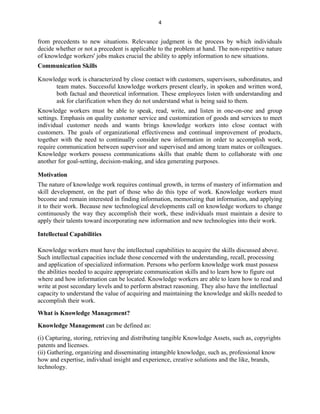 An overview of Knowledge Management and Talent Management | DOC