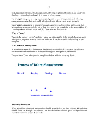 An overview of Knowledge Management and Talent Management | DOC