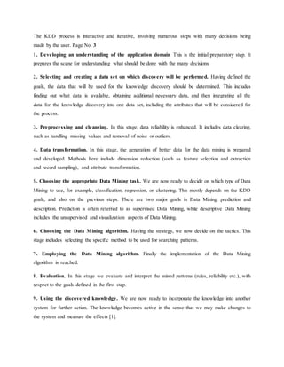 knowledge discovery and data mining approach in databases (2) | DOCX