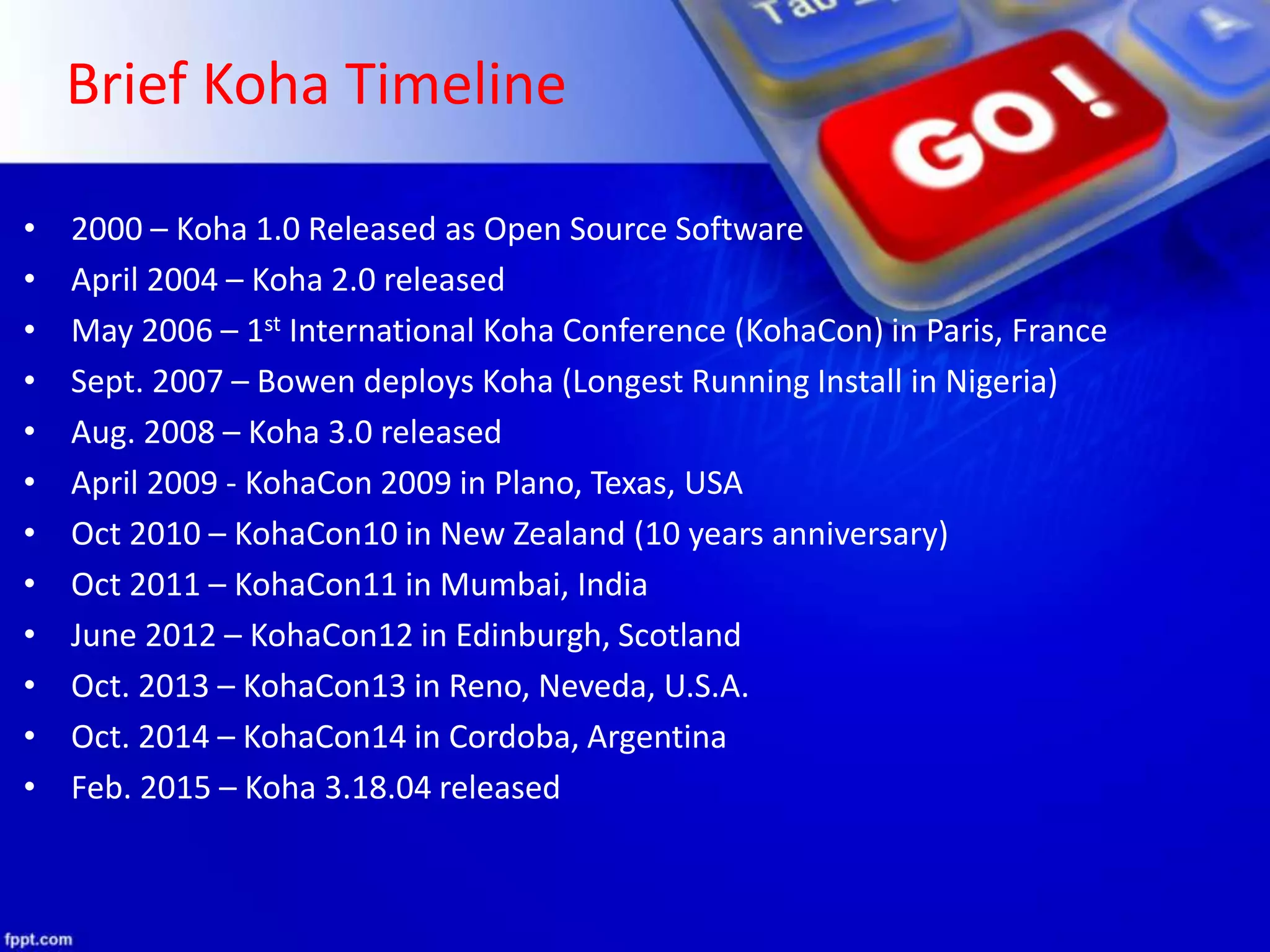 An overview of Koha Library Management Software | PPTX