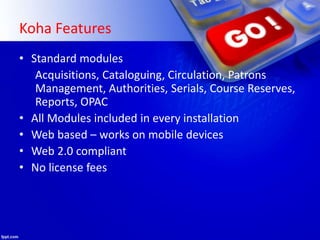 An overview of Koha Library Management Software | PPTX