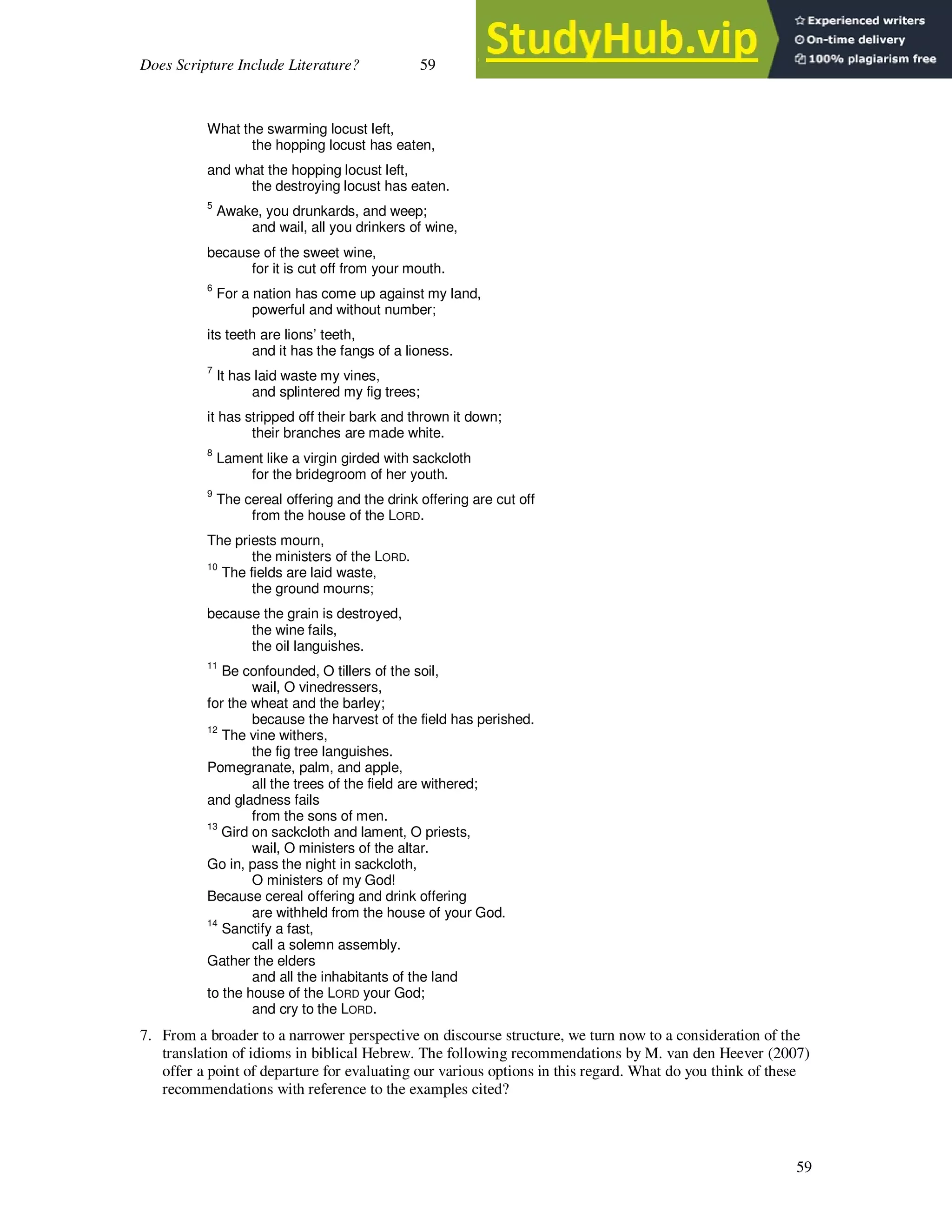 An Overview Of Literary Forms And Functions In Biblical Literature | PDF