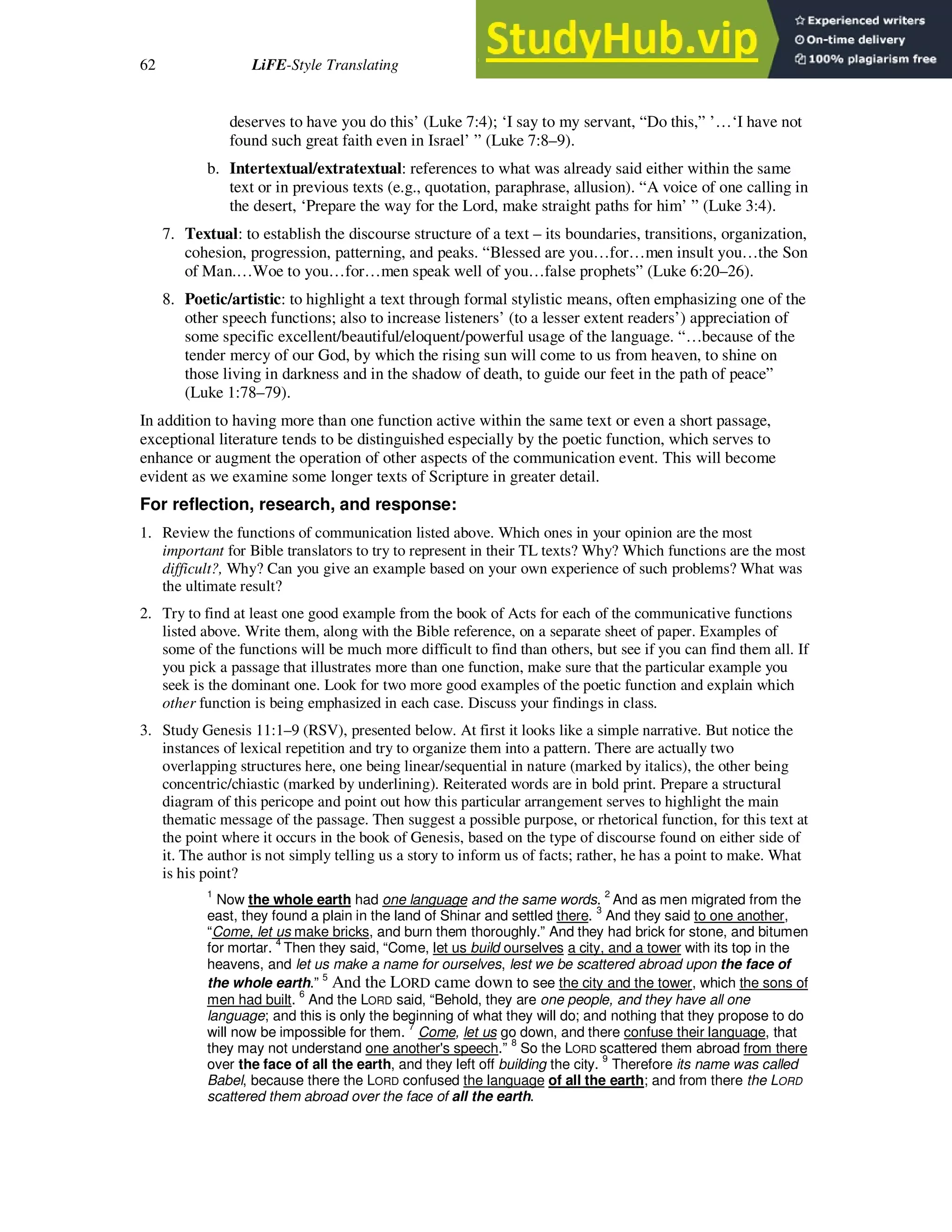 An Overview Of Literary Forms And Functions In Biblical Literature | PDF