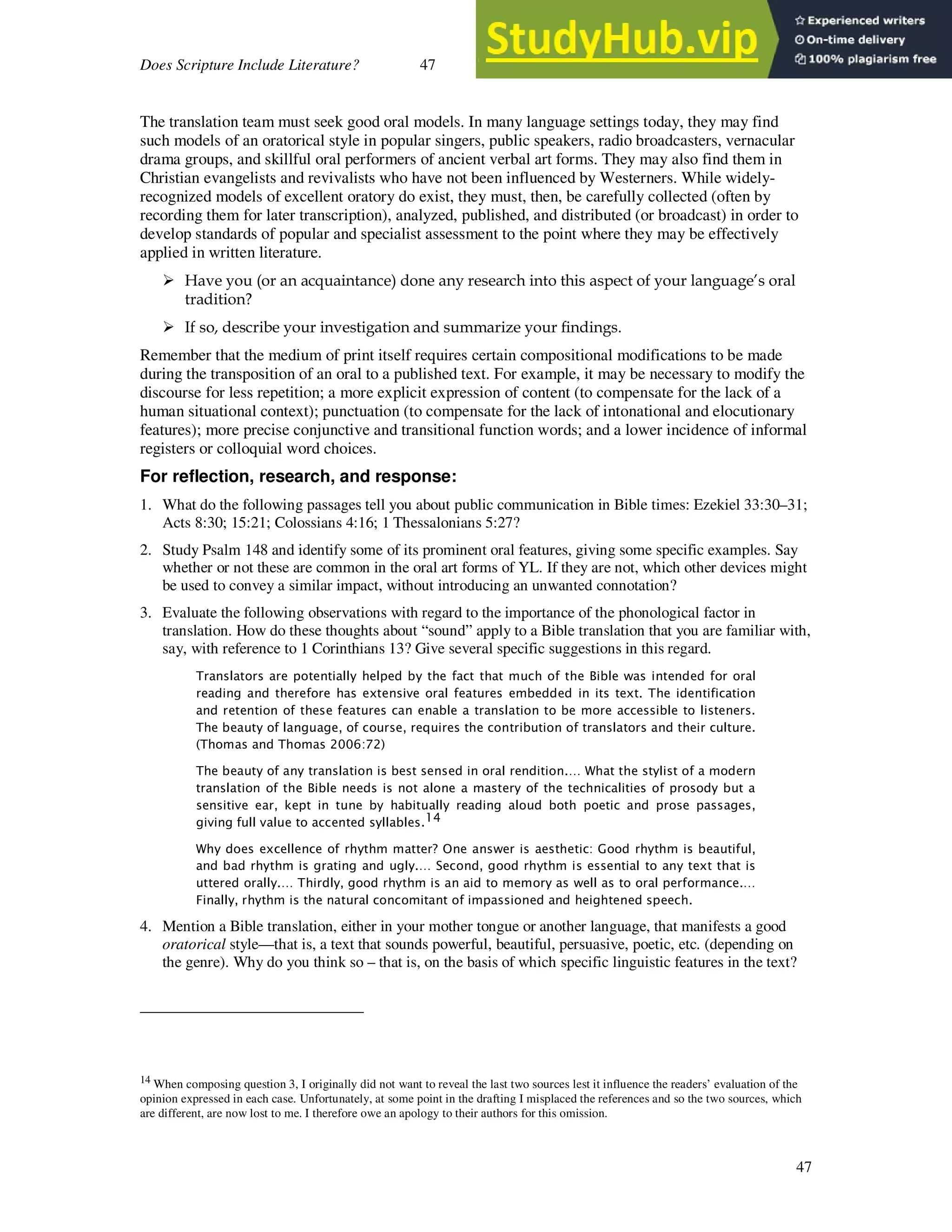 An Overview Of Literary Forms And Functions In Biblical Literature | PDF