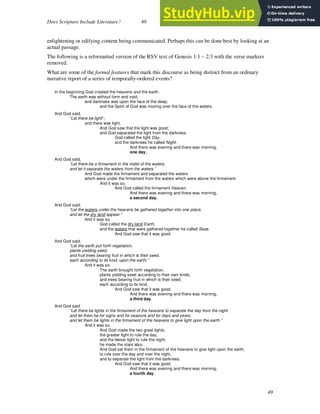 An Overview Of Literary Forms And Functions In Biblical Literature | PDF