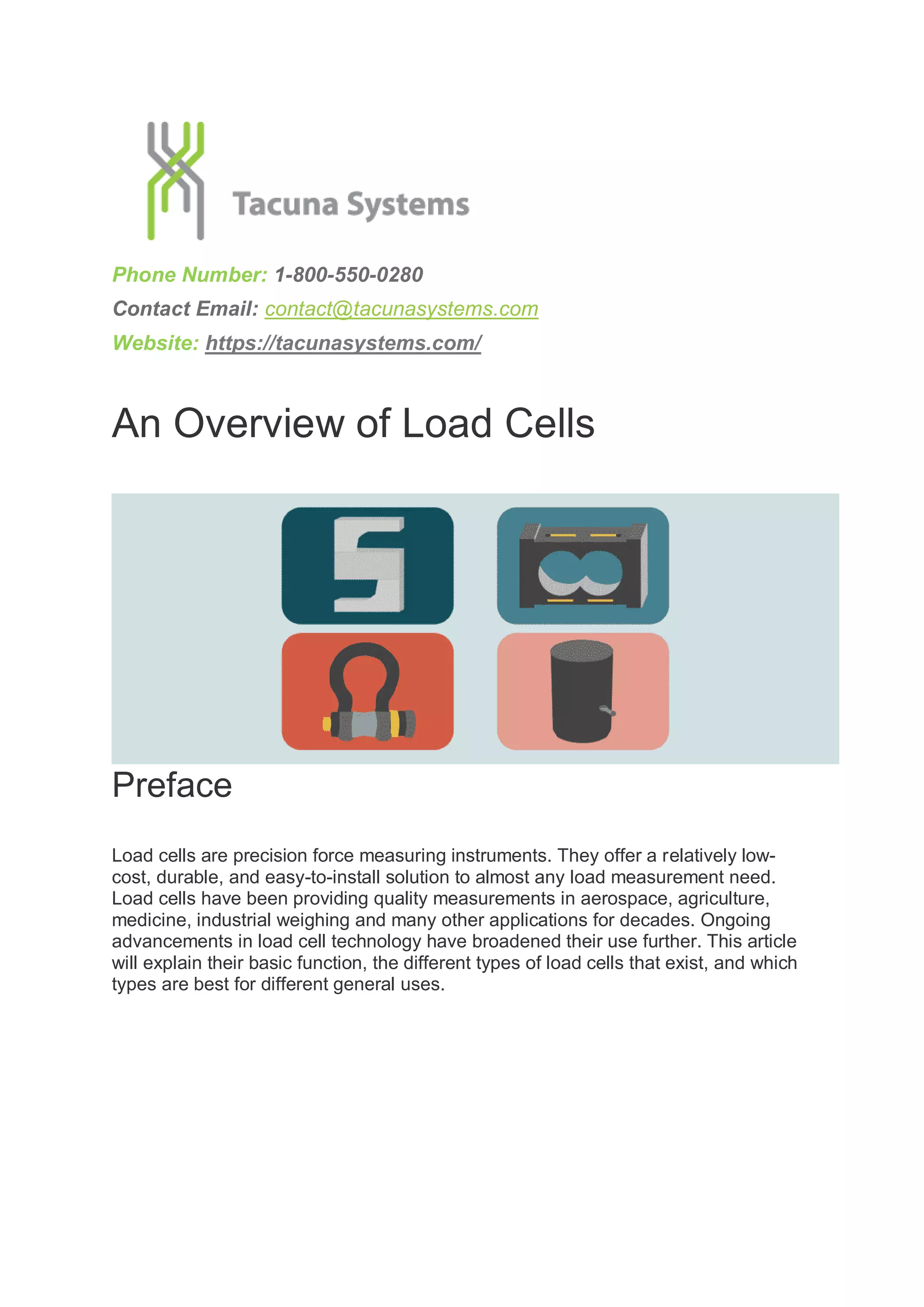 An Overview of Load Cells | PDF