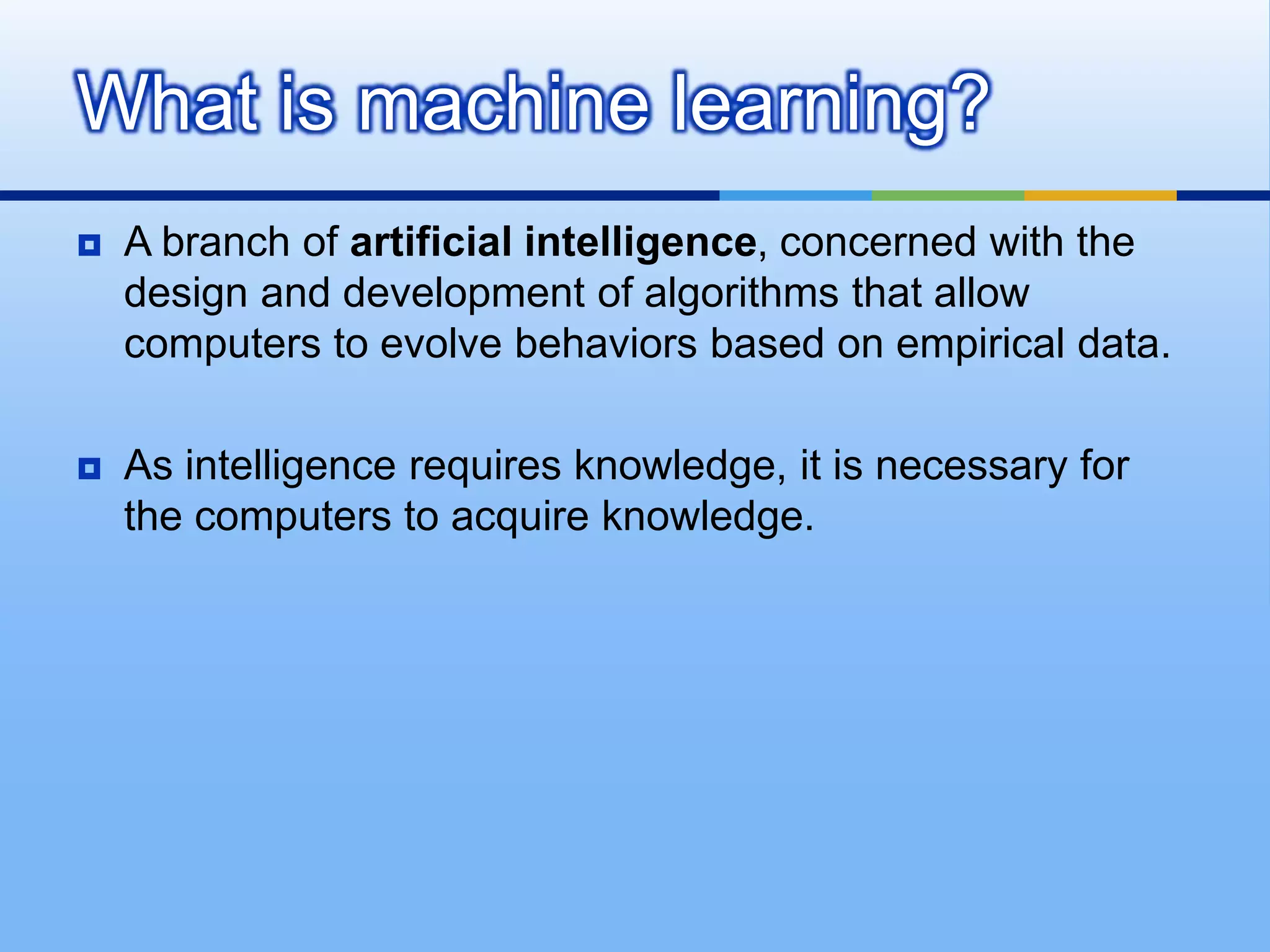 An overview of machine learning | PPT