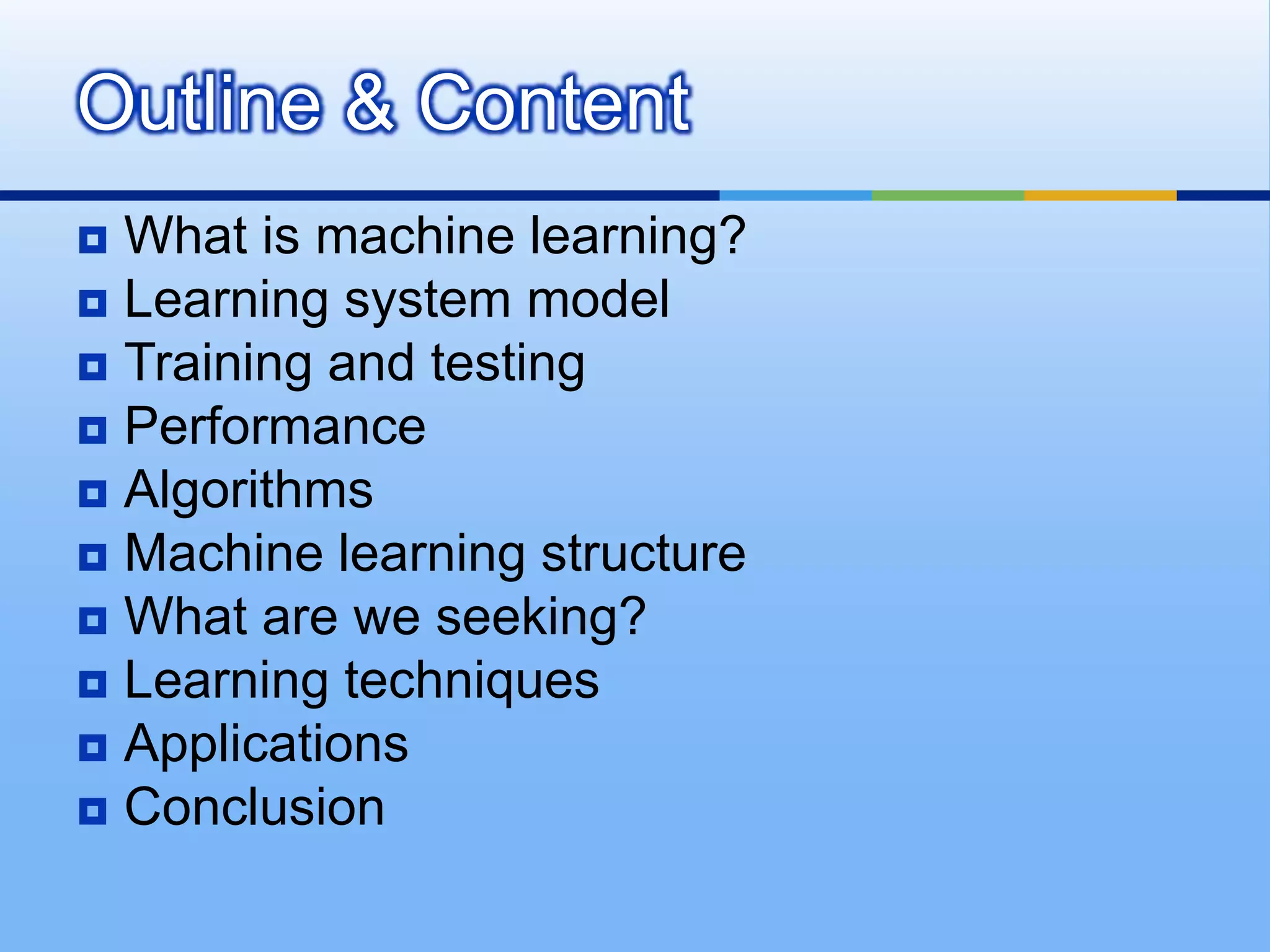 An overview of machine learning | PPT