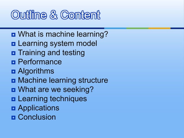 An overview of machine learning (1) | PPT
