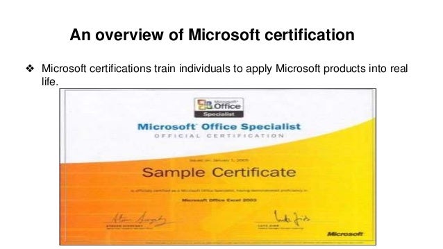 An overview of microsoft certification