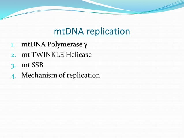 An overview of mitochondrial biology | PPTX