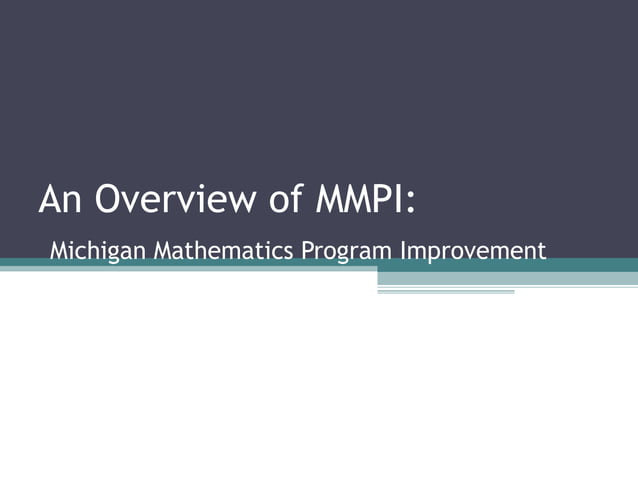 An Overview Of Mmpi | PPT