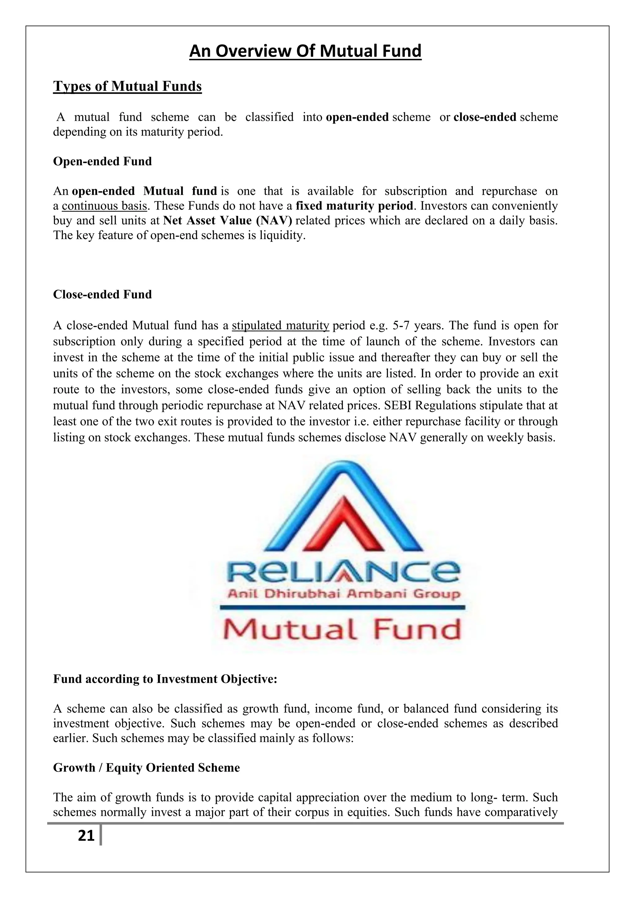 An Overview of Mutual Funds Bcom Project.pdf